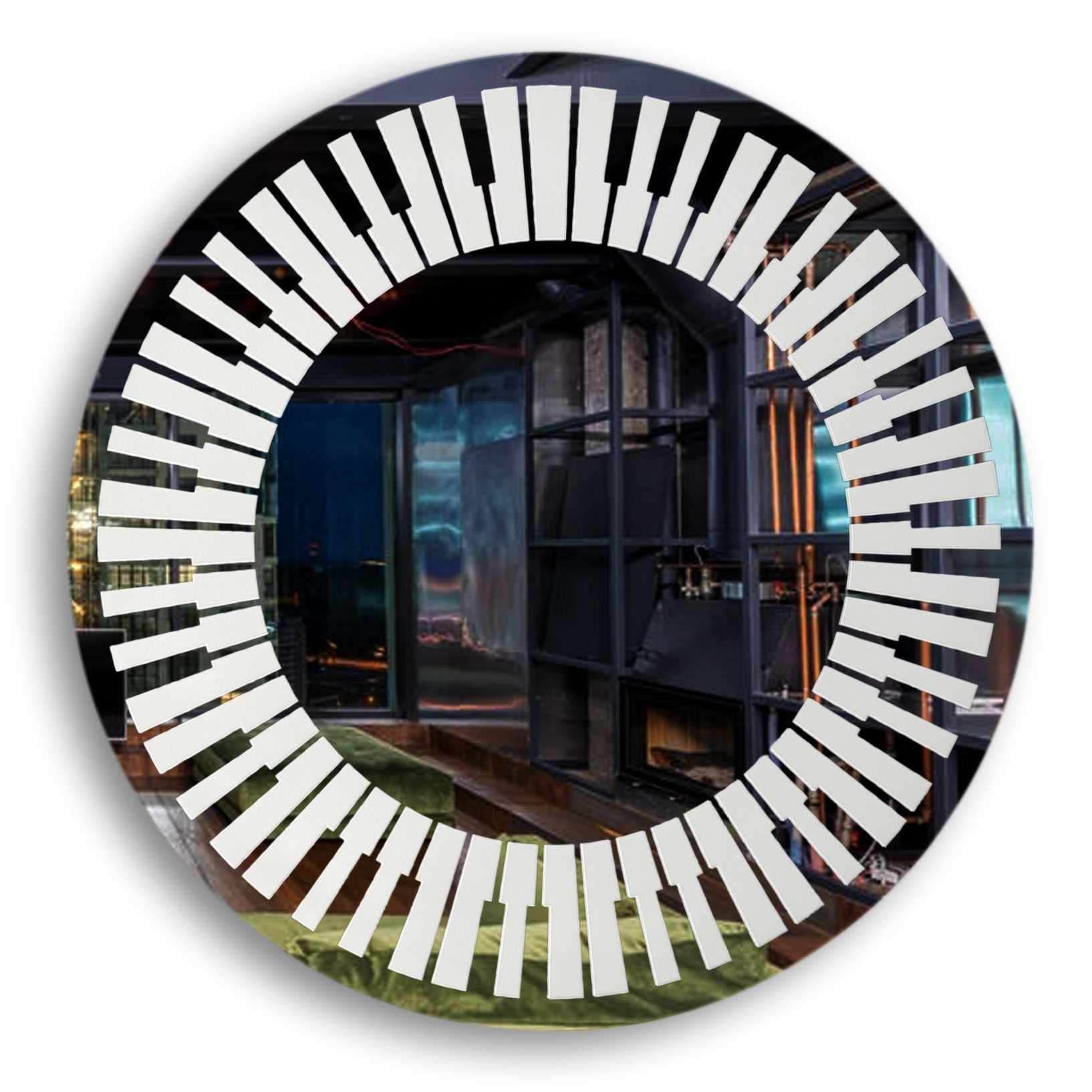 Grand Piano Wall Mirror - Large Frameless | Yarbough Design