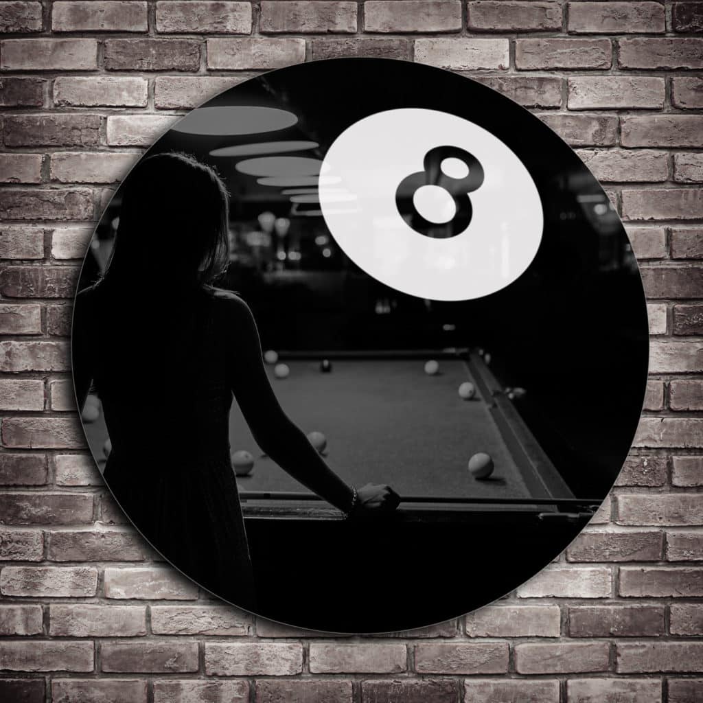 Billiards Wall Decor: 8-Ball Wall Mirror | Yarbough Design