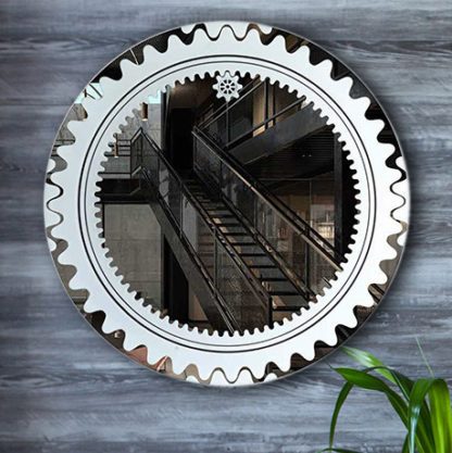 Gear Mirror: Large Industrial Style Mirror | Yarbough Design
