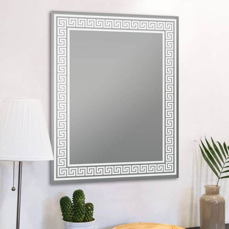 Large Greek Key Wall Mirror - Rectangular | Yarbough Design