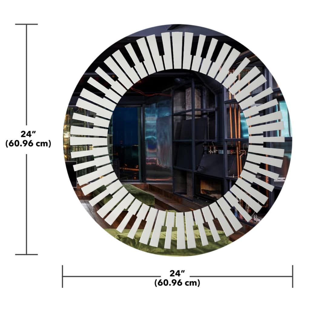 Grand Piano Wall Mirror - Large Frameless | Yarbough Design