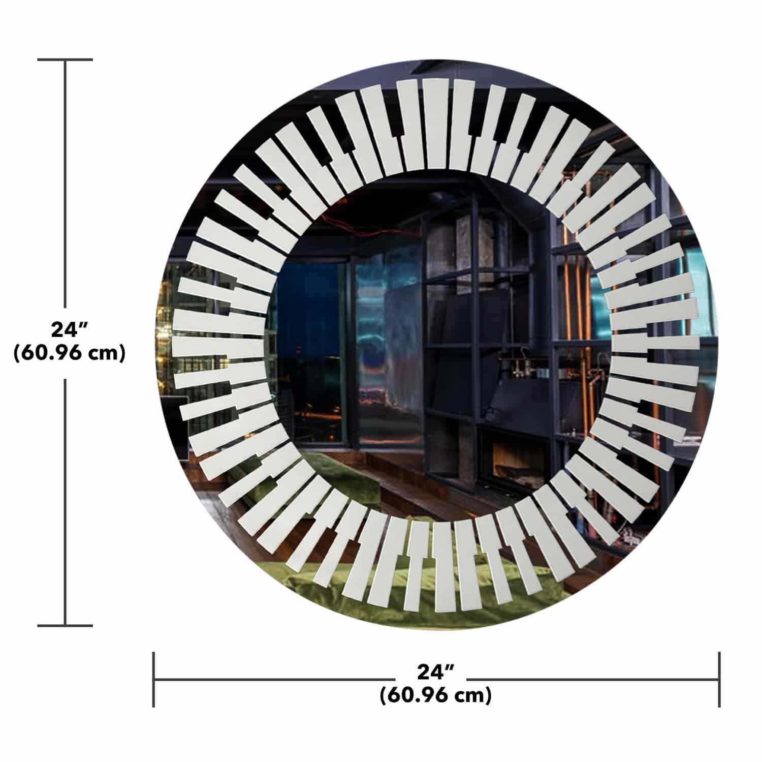 Grand Piano Wall Mirror - Large Frameless | Yarbough Design